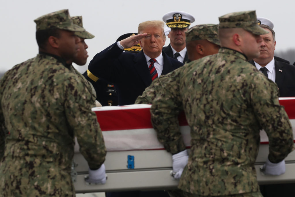 The Pic of the Day: President Trump salutes the remains of former Navy ...