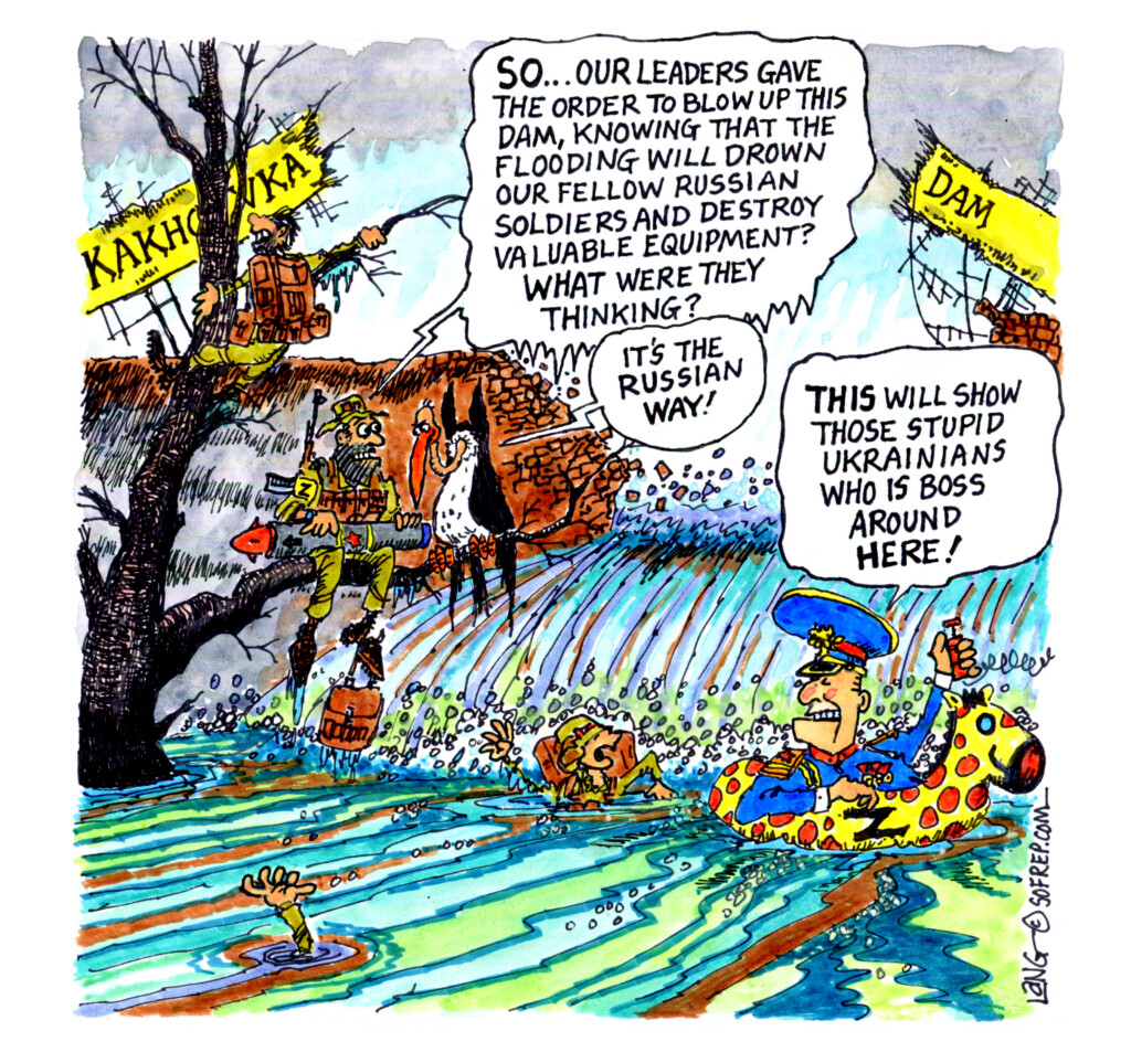 SOFREP Cartoon: The Kakhovka Dam Collapse | SOFREP SOFREP Cartoon: The Kakhovka Dam Collapse | SOFREP