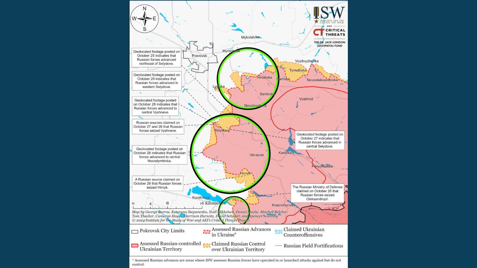 Assessed Control of Terrain in Ukraine and Main Russian Maneuver Axes ...