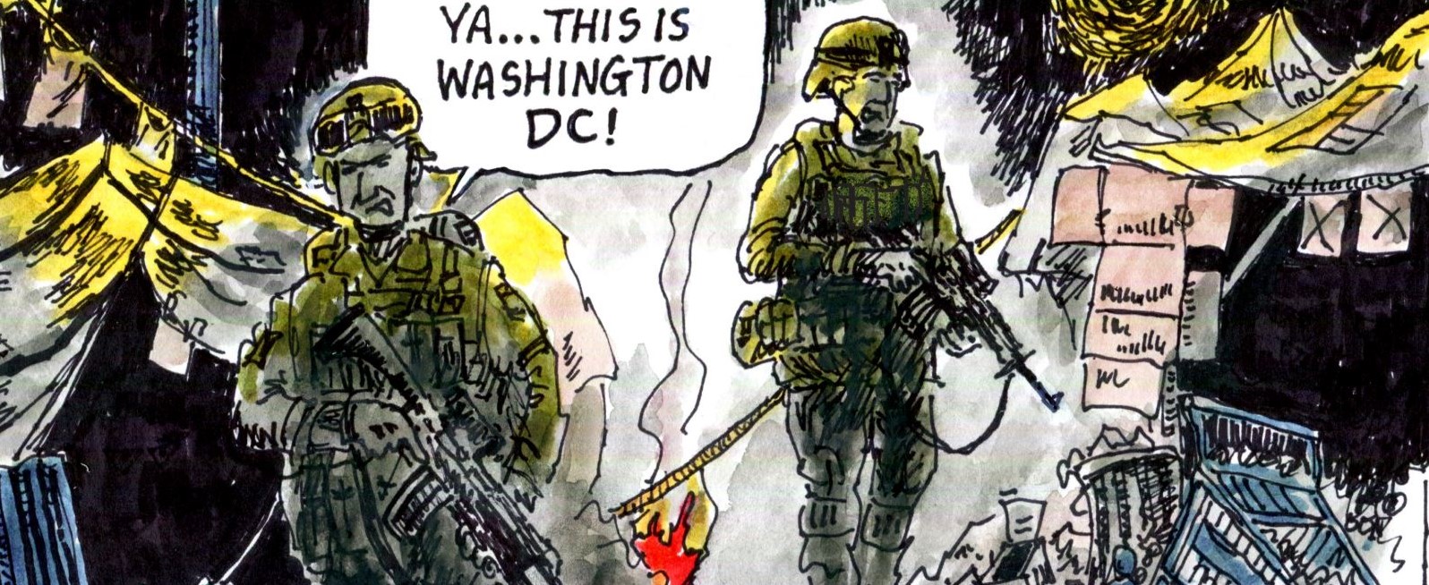 SOFREP Saturday Cartoon: War-Zone Chic, Now in the Capital | SOFREP